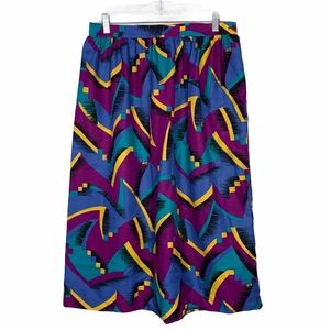 Vintage | Skirts | Folio By Fire Islander 8s Bright Funky Skirt Nwt ...